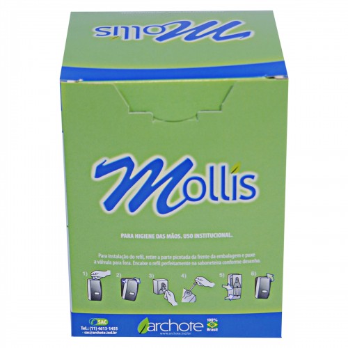 Refil Álcool gel 70 - com hidratante - 800ml - Mollis - Archote